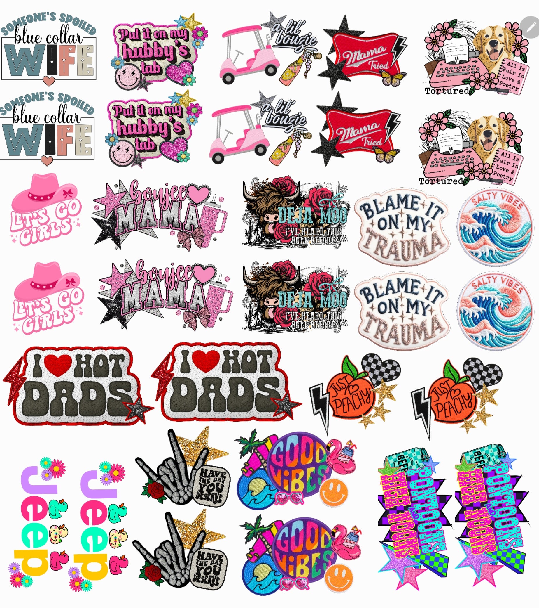 Premade Trucker Hat gang sheet Random top sellers – TCH Designs