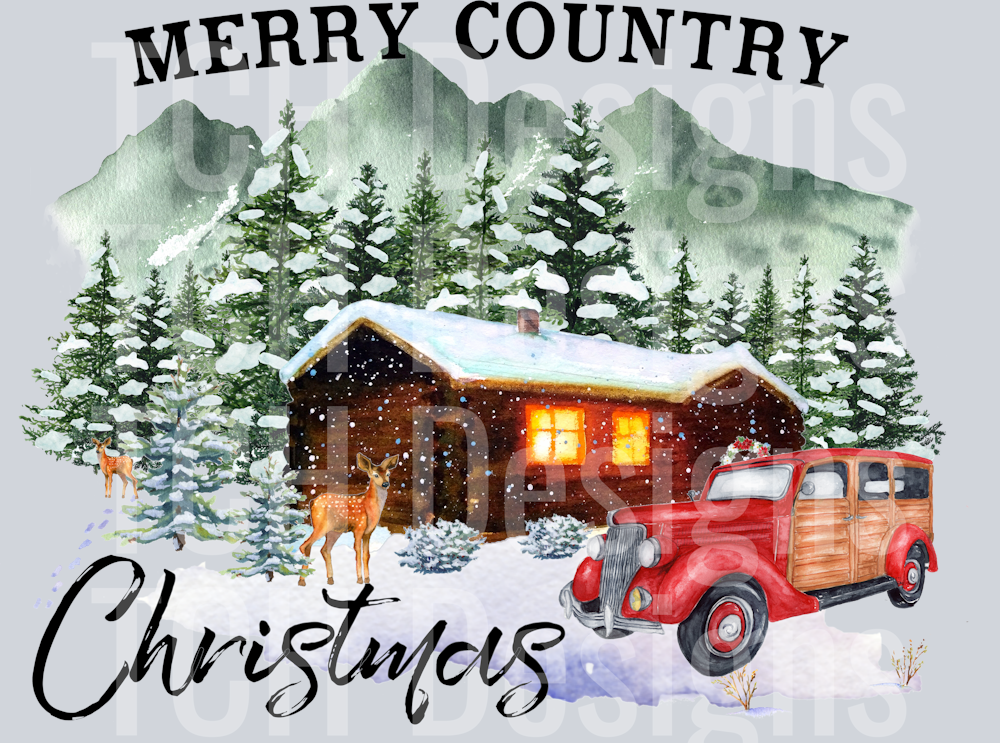 COUNTRY CABIN CHRISTMAS 2- NO SNOW – TCH Designs